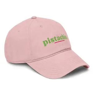 ANCHOR & CREW Rose Pistachio Slogan Cotton Embroidered Cap - Pink