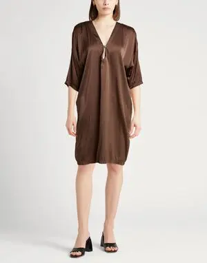 Crossley Midi Dress Chocolate Size Silk, Elastane