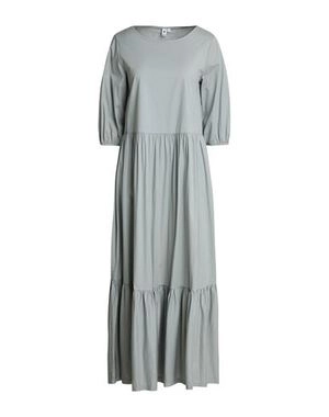 European Culture Maxi Dress Size Cotton, Elastane - Grey