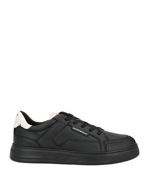 Emporio Armani Sneakers Size Leather, Textile Fibers - Black