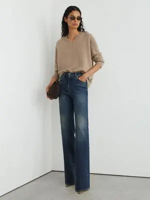 REISS Andi Petite High-rise Bootcut Jeans