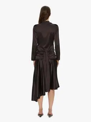 Christopher Esber Invert Silk Gwen Skirt - Molasses