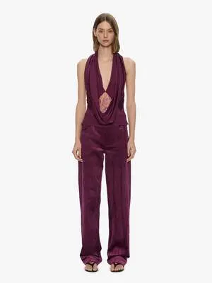 Christopher Esber Cesura Cowl Lace Halter Top