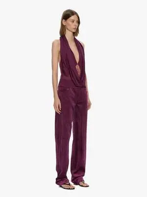 Christopher Esber Cesura Cowl Lace Halter Top