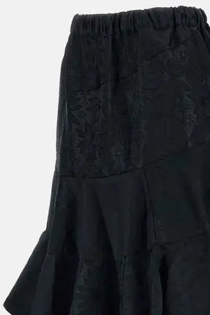Comme Des Garçons Gonna Midi Con Design Patchwork - Nero