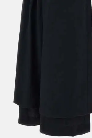 Comme Des Garçons Pantaloni Ampi In Lana - Nero