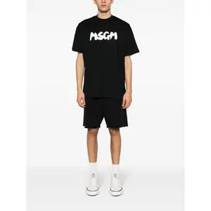 MSGM Logo Printed Crewneck T-shirt
