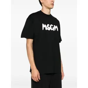 MSGM Logo Printed Crewneck T-shirt