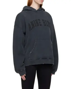 ANINE BING Harvey Logo-print Cotton Hoodie