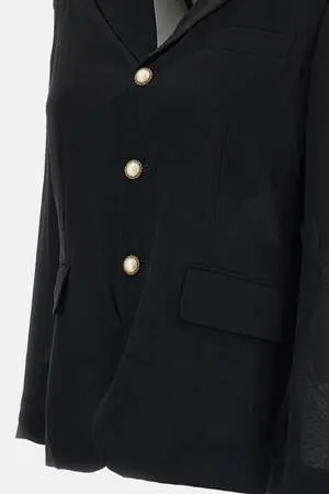Comme Des Garçons Giacca Semitrasparente Con Bottoni Gioiello