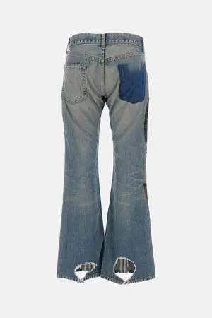 Junya Watanabe Jeans Patchwork - Blu