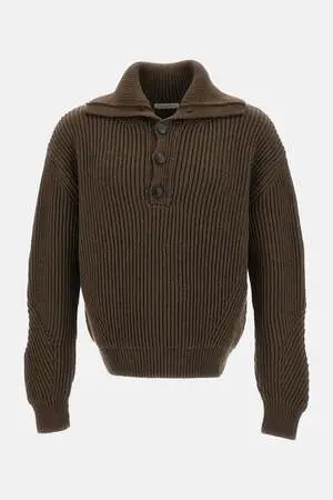 Dries Van Noten Mallawi Maglione In Lana A Coste