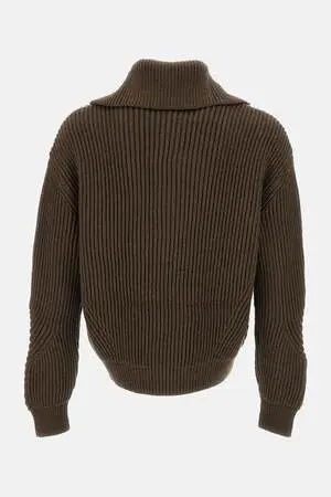Dries Van Noten Mallawi Maglione In Lana A Coste