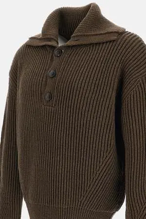 Dries Van Noten Mallawi Maglione In Lana A Coste