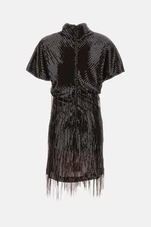 Federica Tosi Mini Abito Con Paillettes E Frange