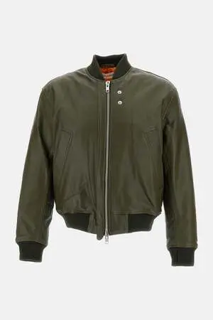 SUNFLOWER Giacca Bomber In Pelle - Verde