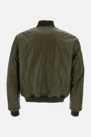 SUNFLOWER Giacca Bomber In Pelle - Verde