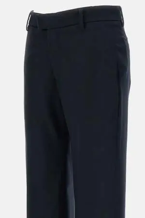 Barena Venezia Pantalone Coen In Flanella Di Lana Stretch - Blu