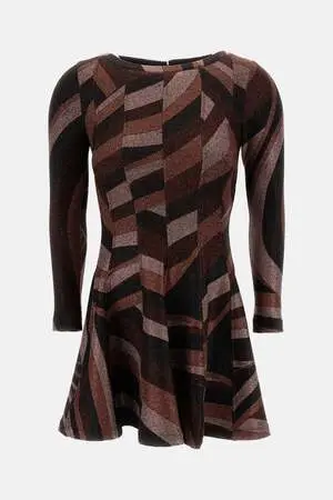 Emilio Pucci Abito Corto In Jersey Lurex - Multicolore