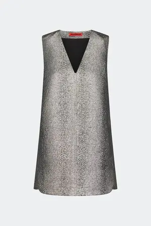 SIMONMILLER Fountain Metallic Mini Dress - Pewter