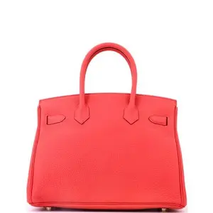 Hermès Birkin Handbag Togo With Gold Hardware 30 - Red