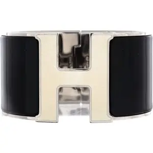 Hermès Clic H Bracelet Enamel Extra Wide - Black
