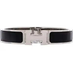 Hermès Clic H Bracelet Enamel Narrow - Black