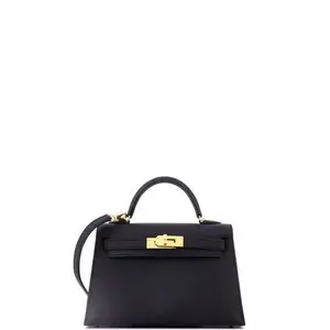 Hermès Kelly Mini Ii Bag Epsom With Gold Hardware 20 - Black