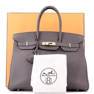 Hermès Birkin Handbag Togo With Gold Hardware 35 - Grey