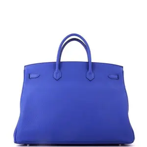 Hermès Birkin Handbag Togo With Palladium Hardware 40 - Blue