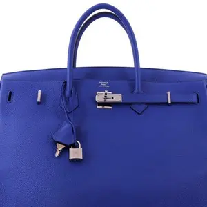 Hermès Birkin Handbag Togo With Palladium Hardware 40 - Blue