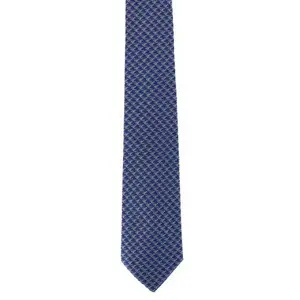 Trafalgar Nereus Diamond Neat Patterned Business Wool Blend Necktie - Blue