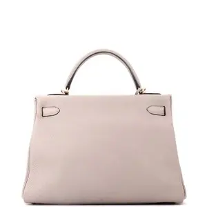 Hermès Kelly Handbag Togo With Gold Hardware 28 - Grey