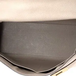 Hermès Kelly Handbag Togo With Gold Hardware 28 - Grey