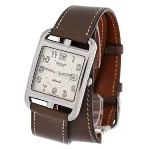 Hermès Cape Cod Double Tour Automatic Watch Stainless Steel And Leather 29