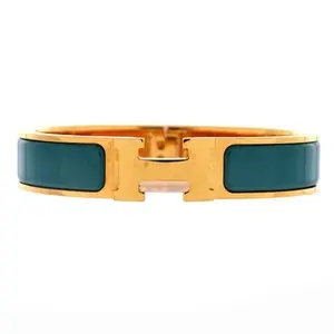 Hermès Clic H Bracelet Enamel Narrow - Green