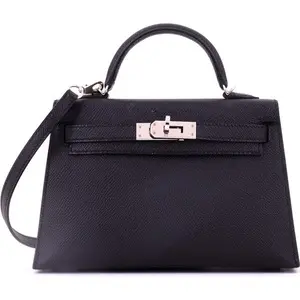Hermès Kelly Mini Ii Bag Epsom With Palladium Hardware 20 - Black