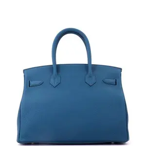 Hermès Birkin Handbag Togo With Palladium Hardware 30 - Blue