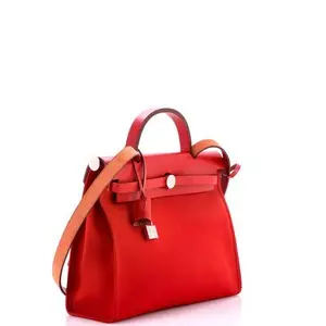 Hermès Herbag Zip Leather And Toile 31