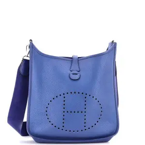 Hermès Evelyne Bag Gen Iii Clemence Pm - Blue
