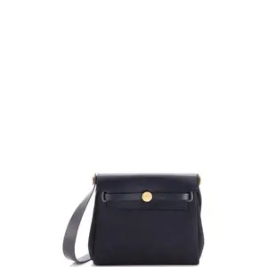 Hermès Herbag Zip Toile And Leather 20 - Black