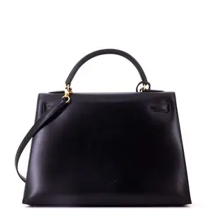 Hermès Kelly Handbag Box Calf With Gold Hardware 32 - Black