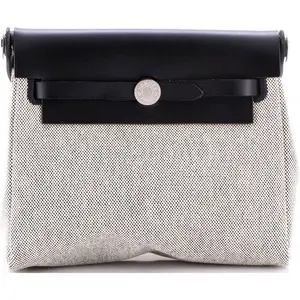 Hermès Herbag Zip Toile And Leather 20 - Black