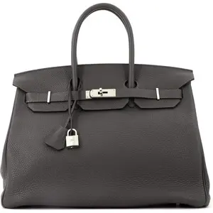 Hermès Birkin Handbag Green Togo With Palladium Hardware 35 - Grey