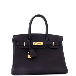Hermès Birkin Handbag Togo With Gold Hardware 30 - Black
