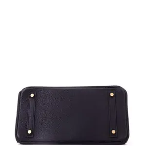 Hermès Birkin Handbag Togo With Gold Hardware 30 - Black
