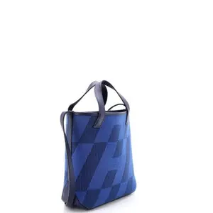 Hermès Cabas H En Biais Tote Canvas With Leather 27
