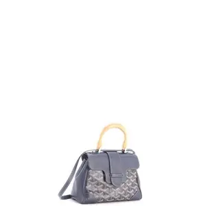 Goyard Saigon Top Handle Bag Coated Canvas With Leather Mini