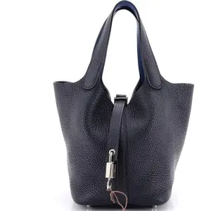 Hermès Eclat Picotin Lock Bag Clemence Pm - Blue