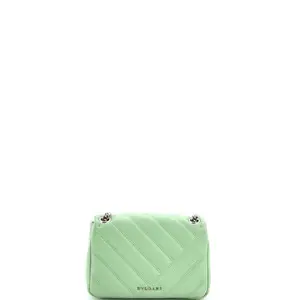 BVLGARI Serpenti Cabochon Shoulder Bag Diagonal Quilted Leather Small